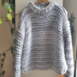Chunky Knitting Pattern Six Stitch Sweater | Etsy