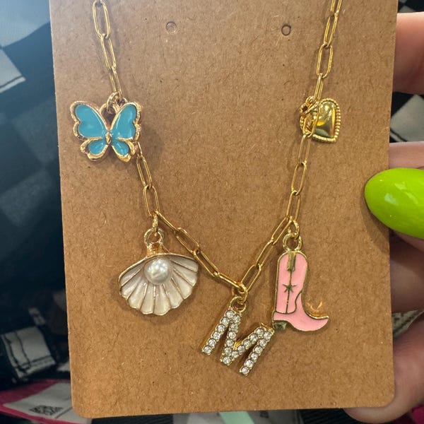 Custom Charm Keychain Purse Chain Purse Accessory Paperclip Chain Bag ...