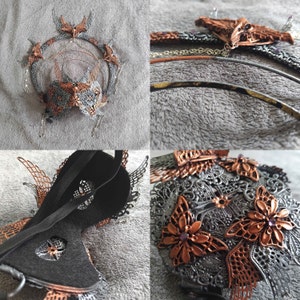 Wings Headpiece and Blind Mask, Gothic Crown, Gothic Headpiece ...