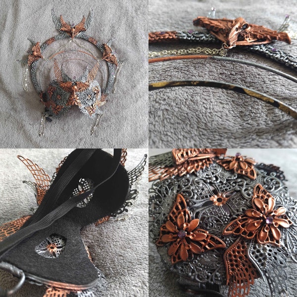 Chest Armor, gargoyle Collar, Larp, Gothic, Cathedral Headpiece, Wings ...