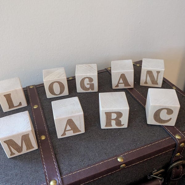 Custom Baby Blocks, Baby Shower Gift, Wooden Nursery Decor, Newborn ...