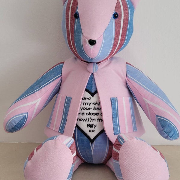 Personalised Heart Shaped Memory Patch Memory Bear Patch Memory Cushion ...