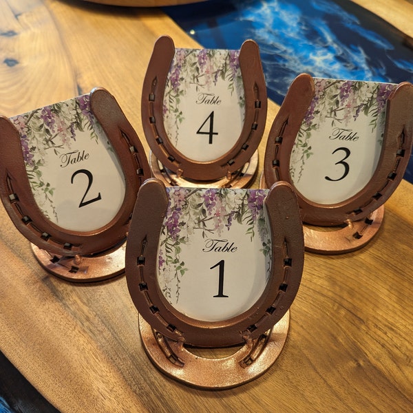 Horseshoe Wedding Table Numbers, Wedding Decor Table Numbers, Rustic ...