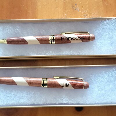 Personalized Engraved Wood Pen, Custom Wooden Ballpoint Pens ...