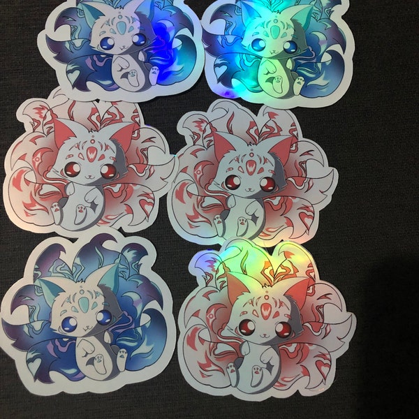 Kawaii Green Forest Fox Sticker | Cute Woodland Animal Vinyl Sticker ...