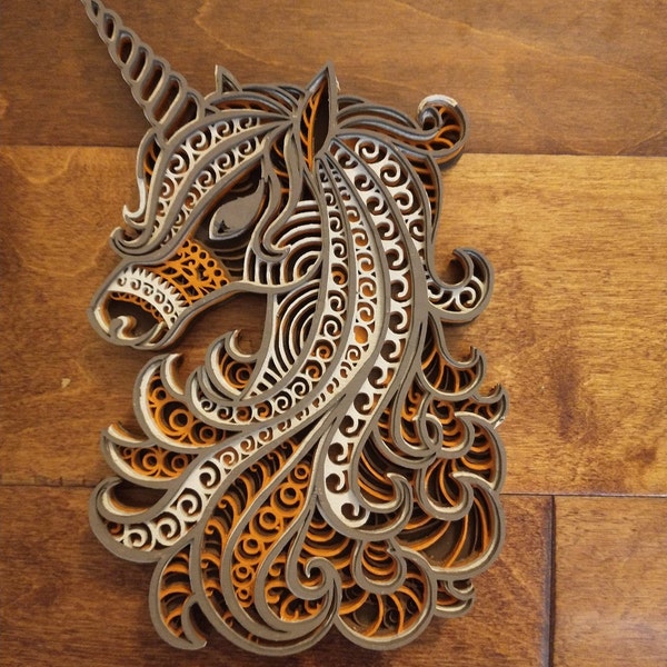 UNICORN Svg Laser Cut Files Svg Cut File and Laser Glowforge Files ...