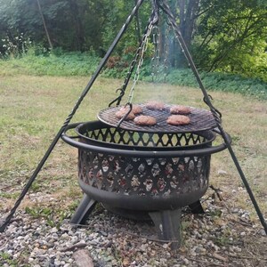 Heavy Duty, Hand Forged, Fire Pit Stake Grill - Etsy
