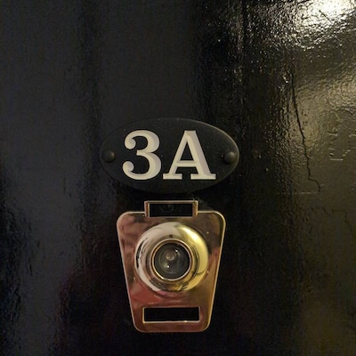 Vertical Stickley Address Sign Engraved House Number. Choice of 3 Sizes ...