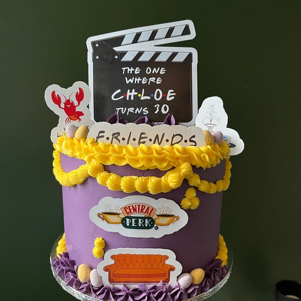 Friends Movie Clapper Board Birthday Cake Topper Personalised Set - Etsy UK