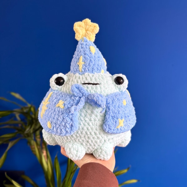 Jumbo Wizard Frog Crochet Pattern / Chunky Crochet Wizard Mage / US PDF ...