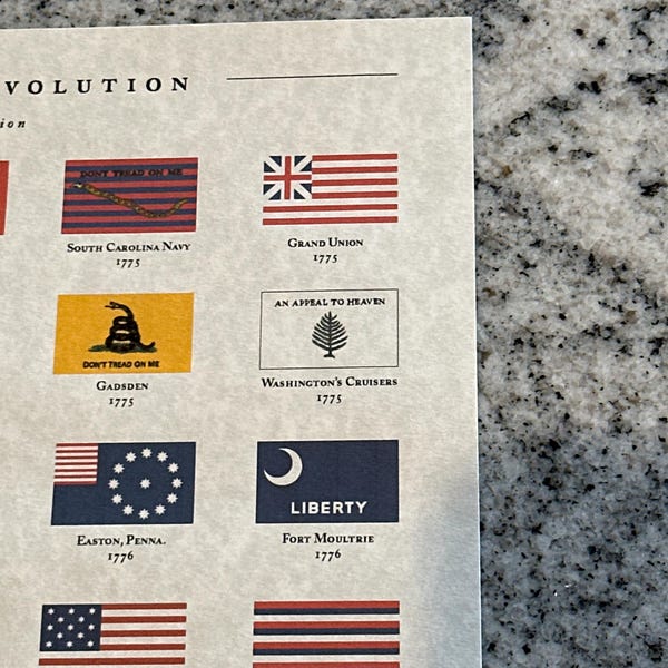 Flags of the American Revolution Informational Print - Etsy
