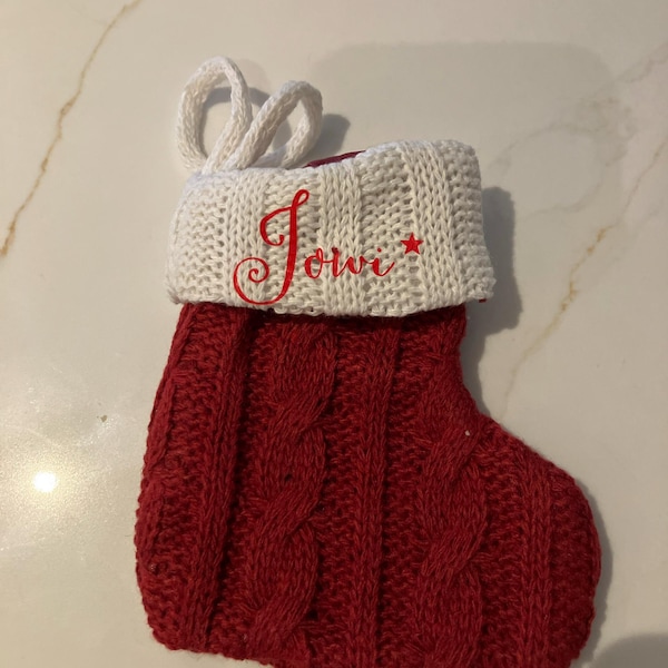 Personalized Christmas Stocking Place Setting: Holiday Table Decor - Etsy