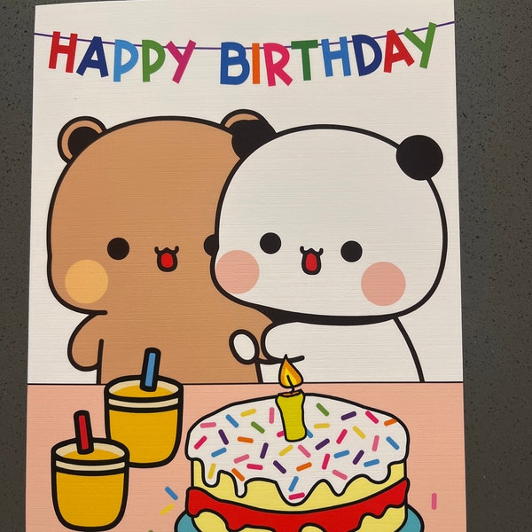 Bubu and Dudu Anniversary Card, Cute Anniversary Card, Boyfriend ...