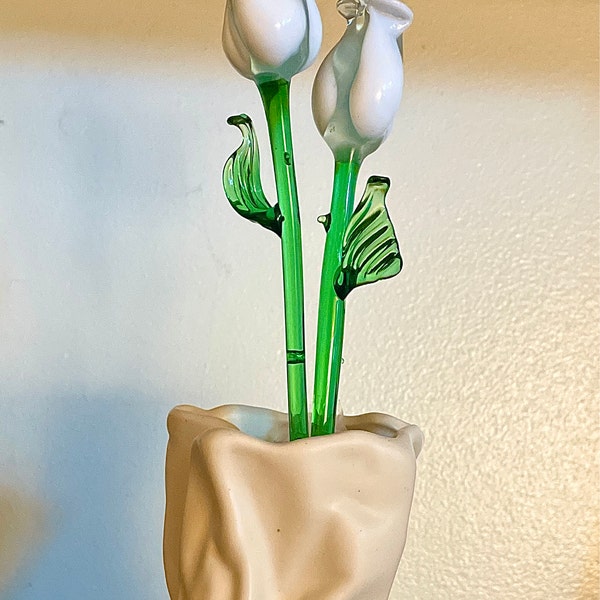 Glass Garlic Figurine - Blown Glass Garlic Sculpture - Handmade Garlic ...