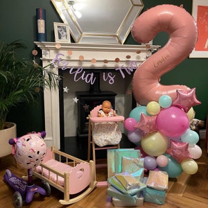 DIY Large 55 Pastel Birthday Balloon Sculpture, Pastel Coloured Balloon ...