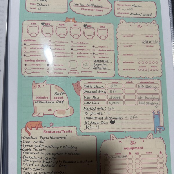 Froggie Crit 5e Dnd Character Sheets | Cute Frog Dnd Character Sheets ...