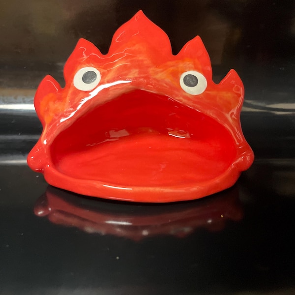 Pre-order Adorable Fire Demon Spirit Spoon Rest Handmade Ceramic ...