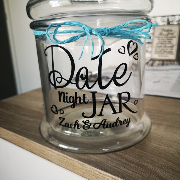 Date Night Personalised Sticker Label for Candle/coffee Jar/tin/tub ...