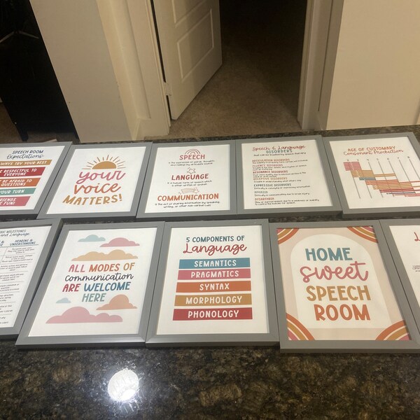 10 SPEECH THERAPY Room Decor Speech Therapy Poster Speech Language ...
