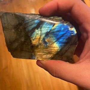 Labradorite Cut Base Slab High Flash Free Standing Display Specimens ...