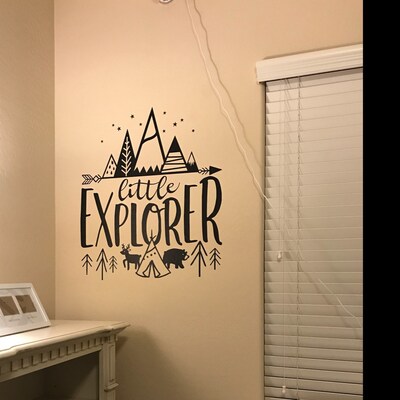 Little Explorer Wall Decal Nursery Decal, Wall Quote, Little Explorers ...