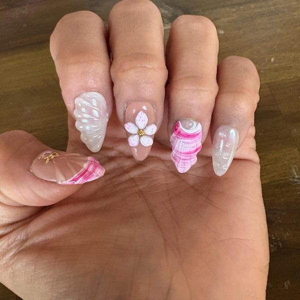 Gothic Wings Coffin Handmade Nail Art Set With Gothic Black and Silver ...