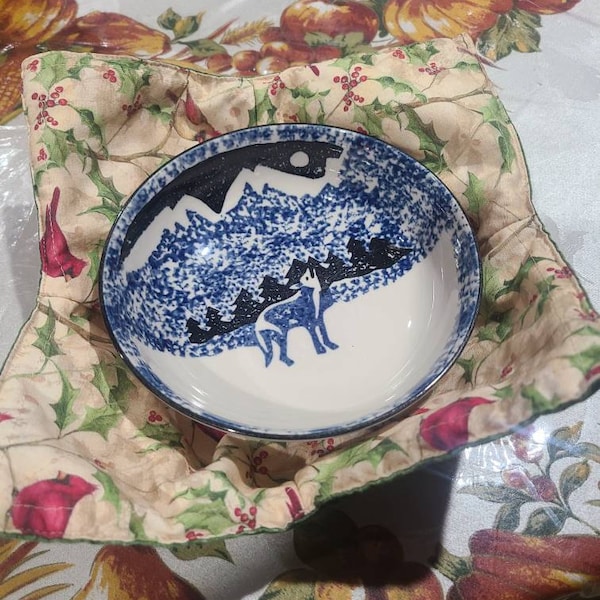 Linen Embroidered Bowl and Jar Covers, You Choose Lining - Etsy