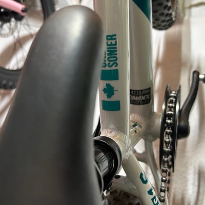 Bike Name Decal Custom Sticker With Canada Flag Bicycle Frame Decal - Etsy