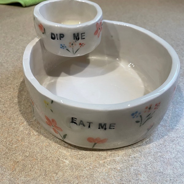Dip Me Eat Me Chip and Dip Bowl - Etsy UK