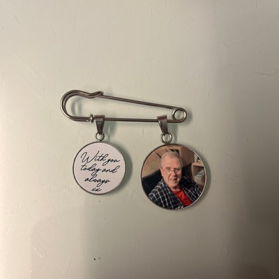 Groom Photo Buttonhole Charm With Poem Charm Personalised - Etsy UK