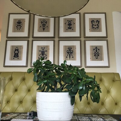Set of 6 Unframed Inkblots on White Cardstock - Etsy