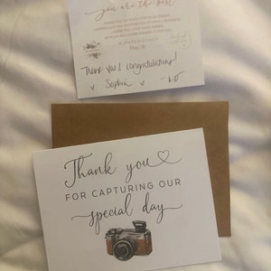 Thank You for Capturing Our Special Day, Wedding Photographer Thank You ...