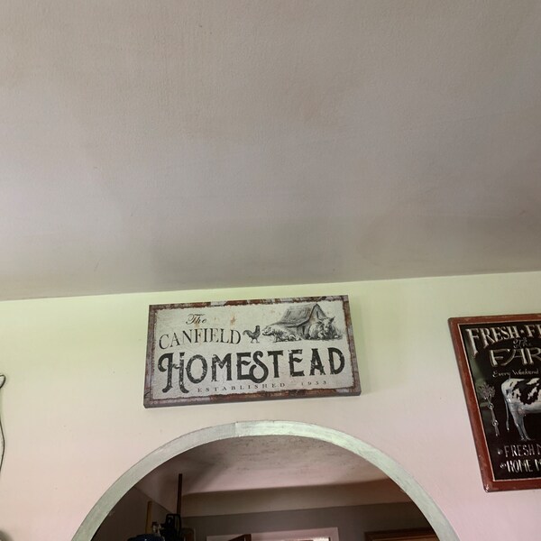 Homestead Farmhouse Sign Home Decor Family Farm Sign Industrial Print ...