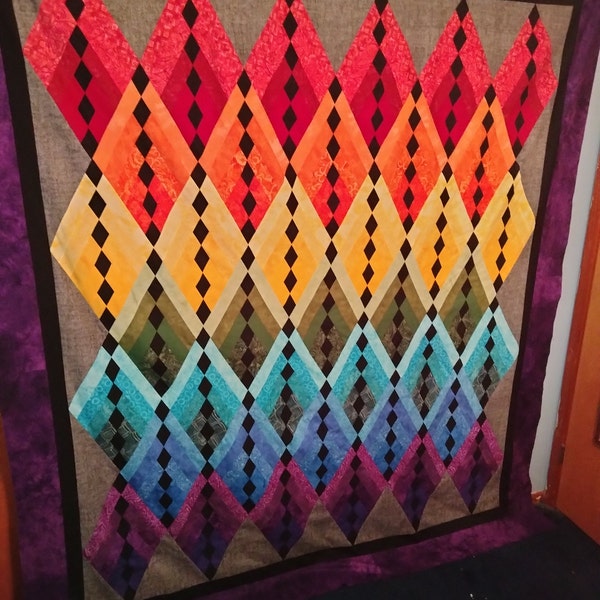 Diamond Drops Quilt Pattern. Hard Copy. - Etsy