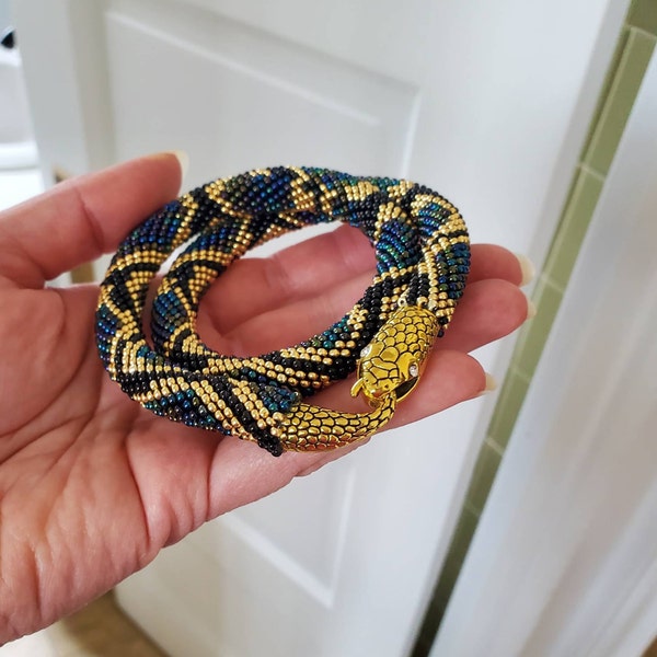 PDF Pattern for Snake Seed Bead Crochet Handmade Beadwork Crafter Gift ...