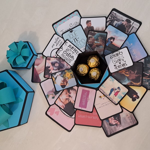 HEXAGON Explosion Box SVG File Instant Download Svg Project for Cricut ...