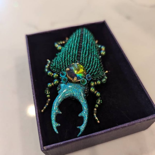 Beading Tutorialspider Brooch Pdf-video Instruction White-pink Insect ...