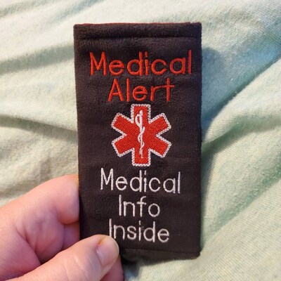 Backpack Medical Alert, Medical Alert Purse Tag, Medical Information ...