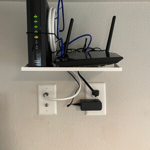 3D Printed Shelf / Wireless Router & Modem Shelf / Electronics Shelf ...