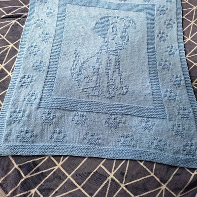 My Puppy Baby Blanket/knitting PATTERN/DK Yarn - Etsy