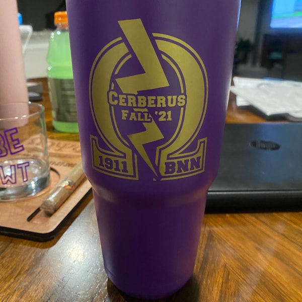 Custom Omega Psi Phi Tumbler - Omega, Fraternity Gifts for Men, Que ...