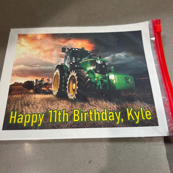 Tractor Farm Edible Cake Image Rainbow 1/4 Sheet Cake - Etsy