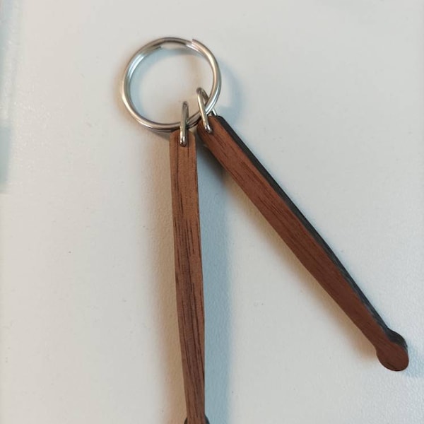 Personalized Drumstick Keychain Walnut / Personalized Drum Keychain ...