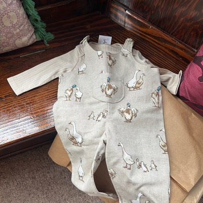 Linen Ladybird, Ladybug Flutter Sleeve Jumpsuit. 0-6 Years. - Etsy