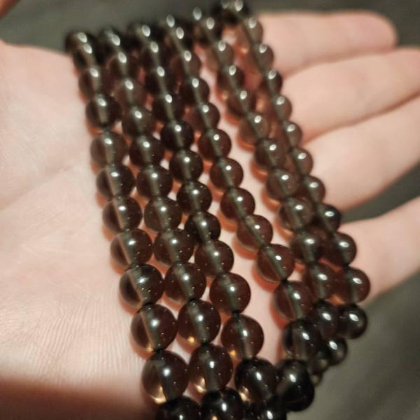 AAA Apache Tear Obsidian Beads: Round Jewelry DIY Beads (6mm, 8mm, 10mm ...