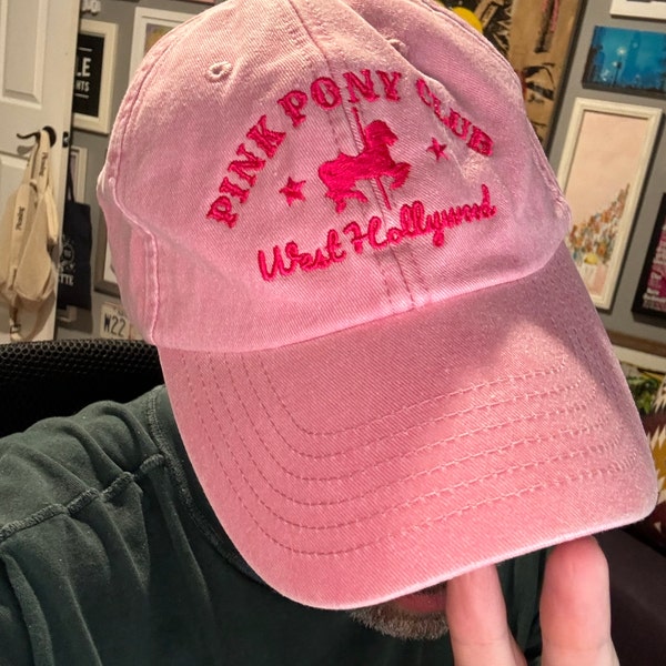 Embroidered Cap With Pink Pony Club Design - Choose From Different ...