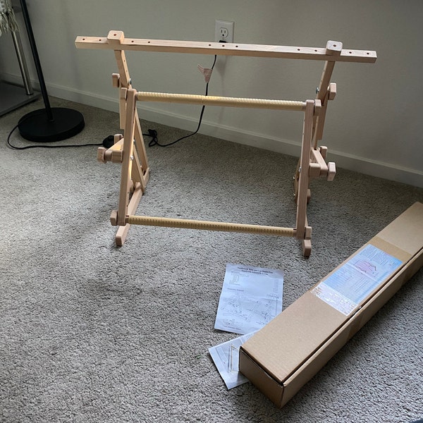 Needlework Adjustable Lap Table Stand Hands Free Wooden Embroidery ...