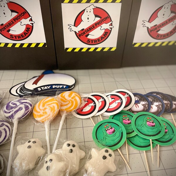 Slime Labels and Cupcake Toppers Inspired by Ghostbusters Printable - Etsy