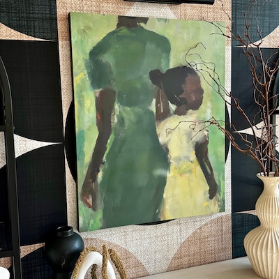 Black Couple Red Flowers Wall Art Poster Black Love Print African American Relationship Wall Art ...