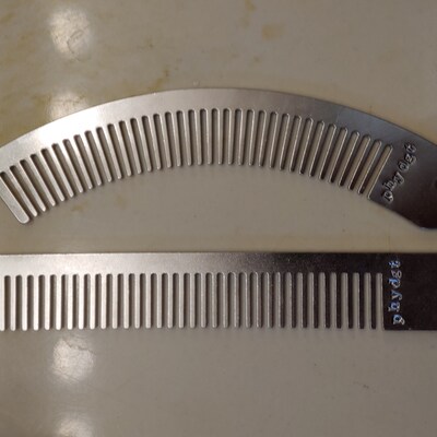 Curved Stainless Steel Comb - Etsy